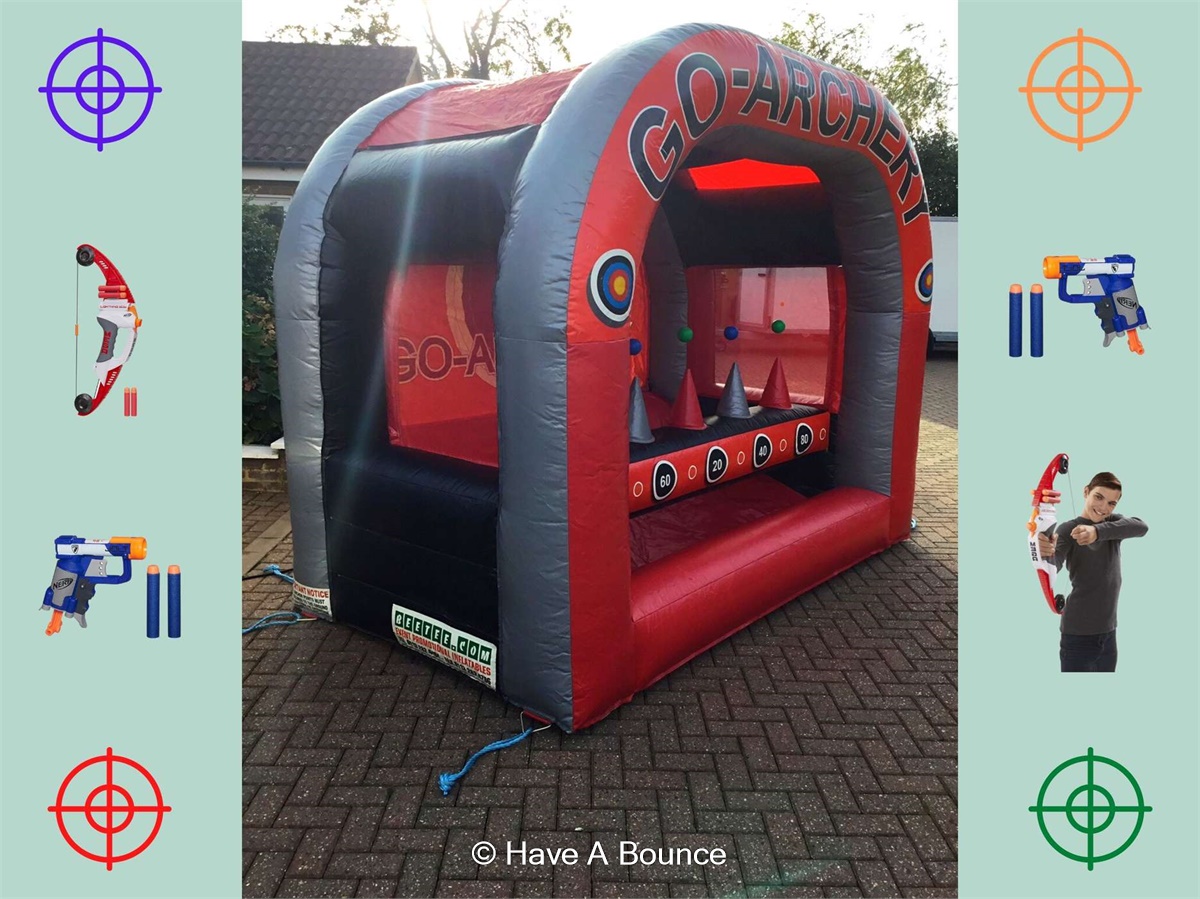 Inflatable Shooting Game Archery & Guns 6x10ft - Bouncy Castle hire ...