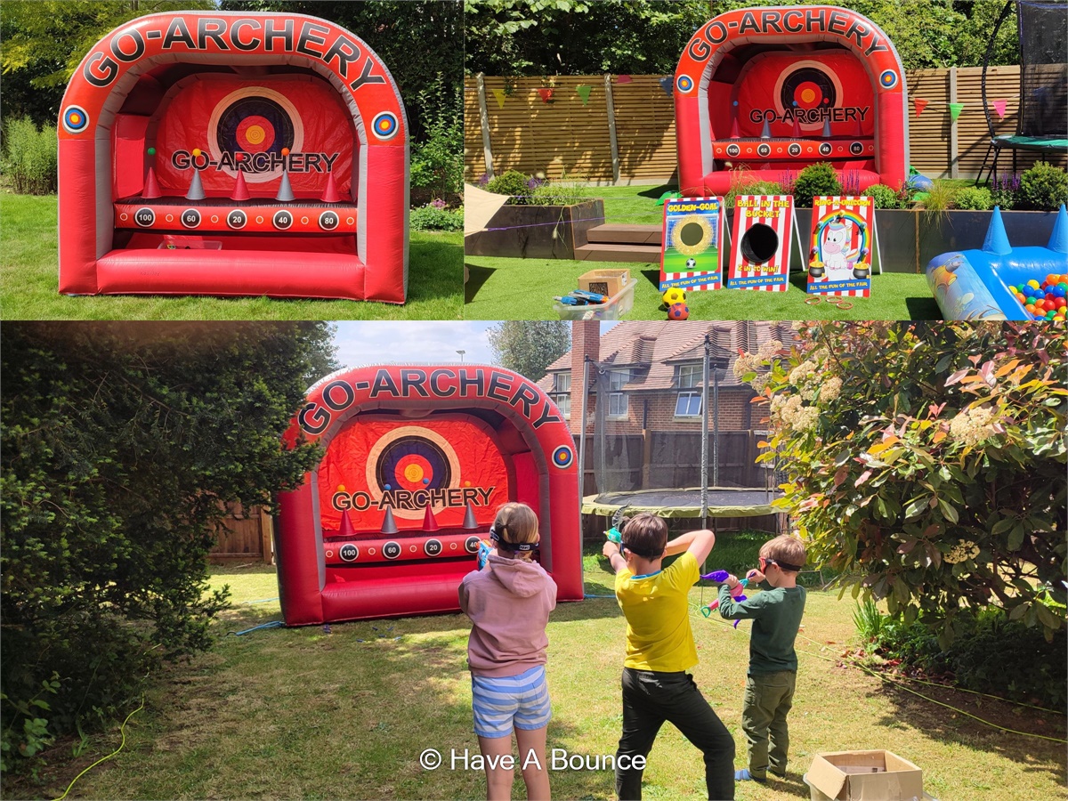 Inflatable Shooting Game Archery & Guns 6x10ft - Bouncy Castle hire ...