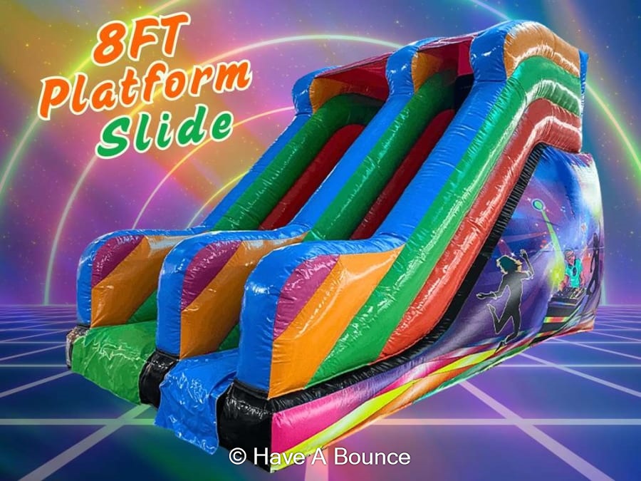 Inflatable Slide 8ft Platform - Bouncy Castle hire & Soft Play hire in ...