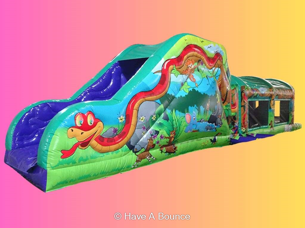 Jungle Obstacle Course 42x10ft - Bouncy Castle hire & Soft Play hire in ...