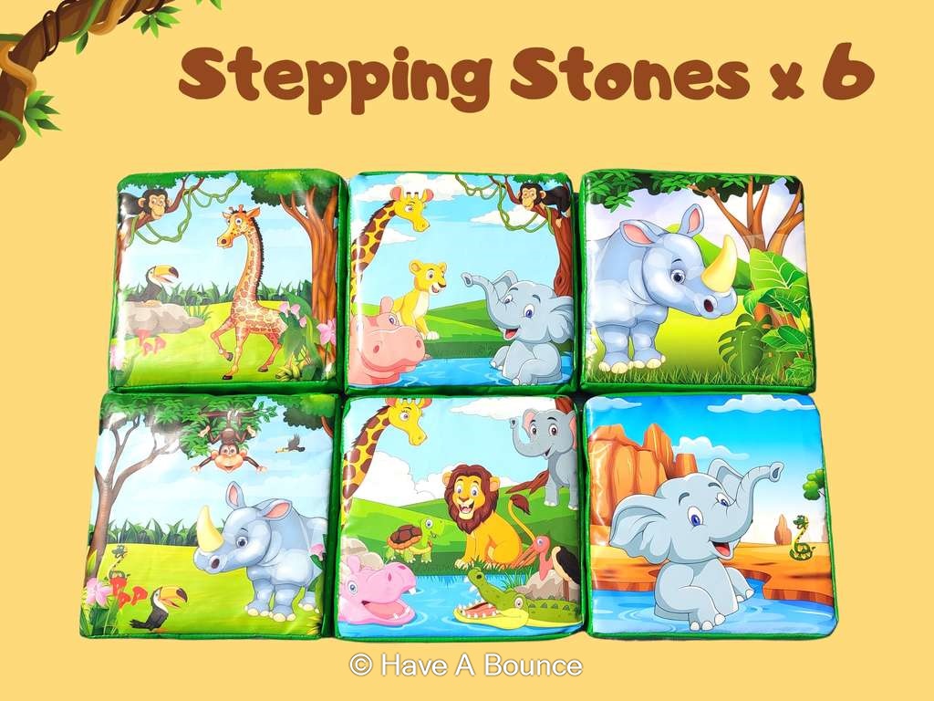 Soft Play Toy Stepping Stones x6 - Bouncy Castle hire & Soft Play hire ...